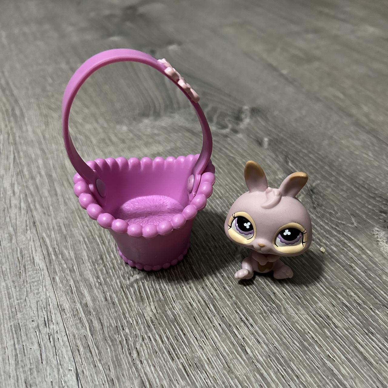 Littlest Pet Shop Bunny figure with basket. #LPS... - Depop