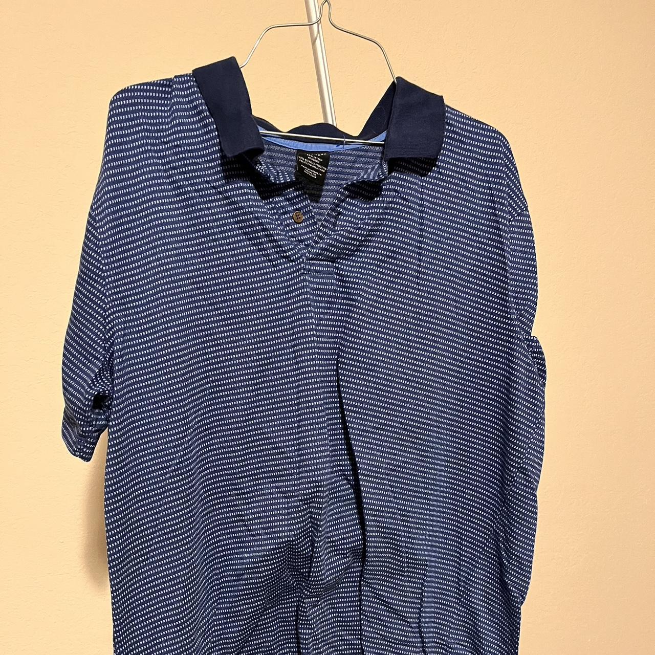 Blue Striped George Polo #Polo - Depop