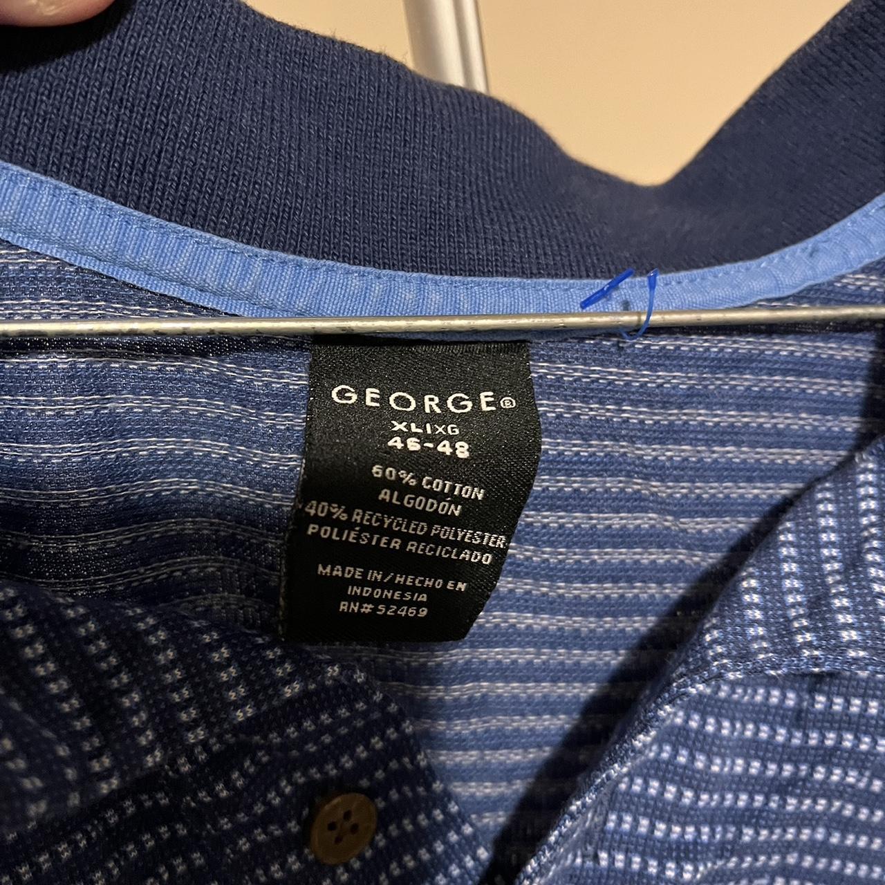 Blue Striped George Polo #Polo - Depop
