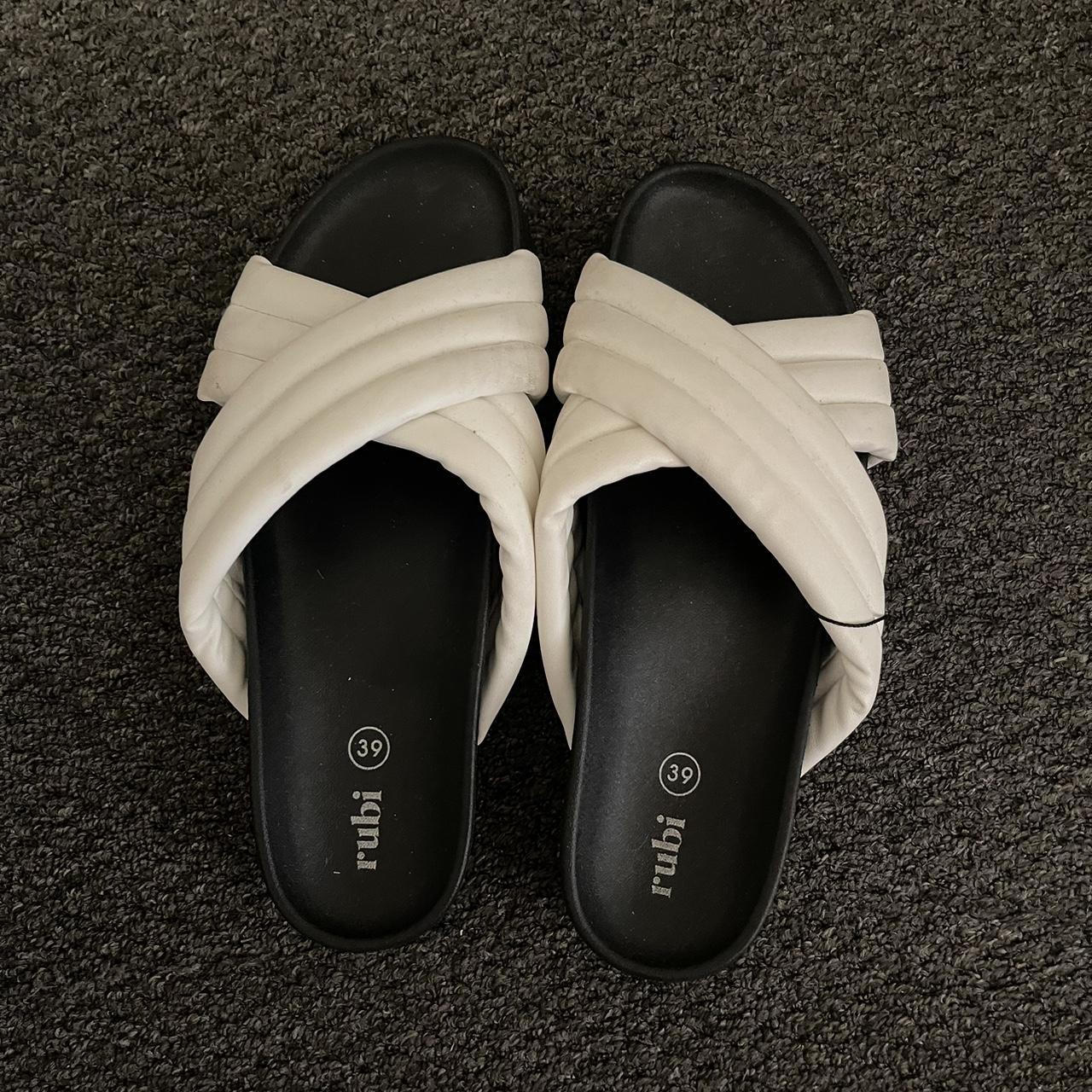White rubi sandals Size 39 - Depop