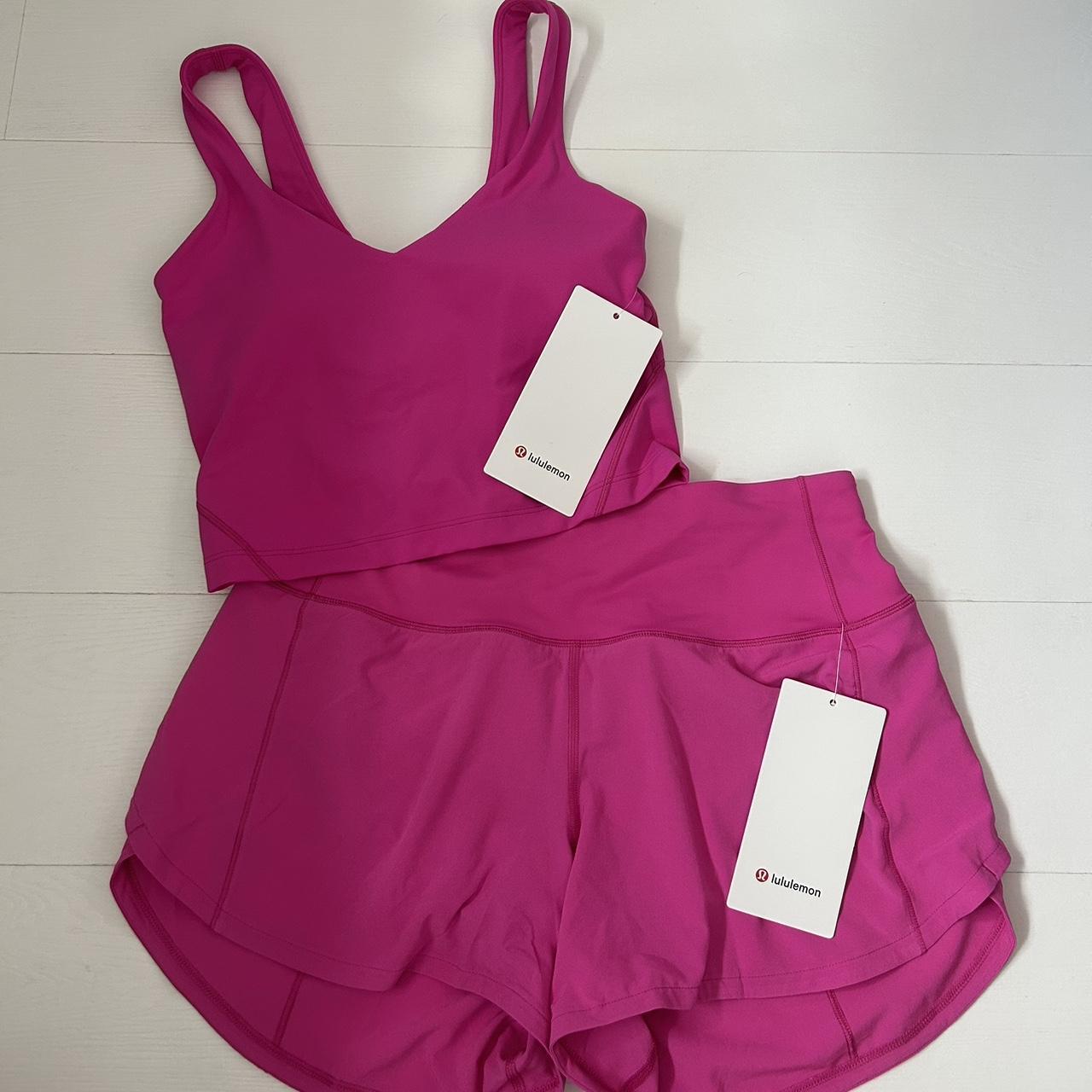 Lululemon Sonic Pink set, including Align Tank in US... - Depop