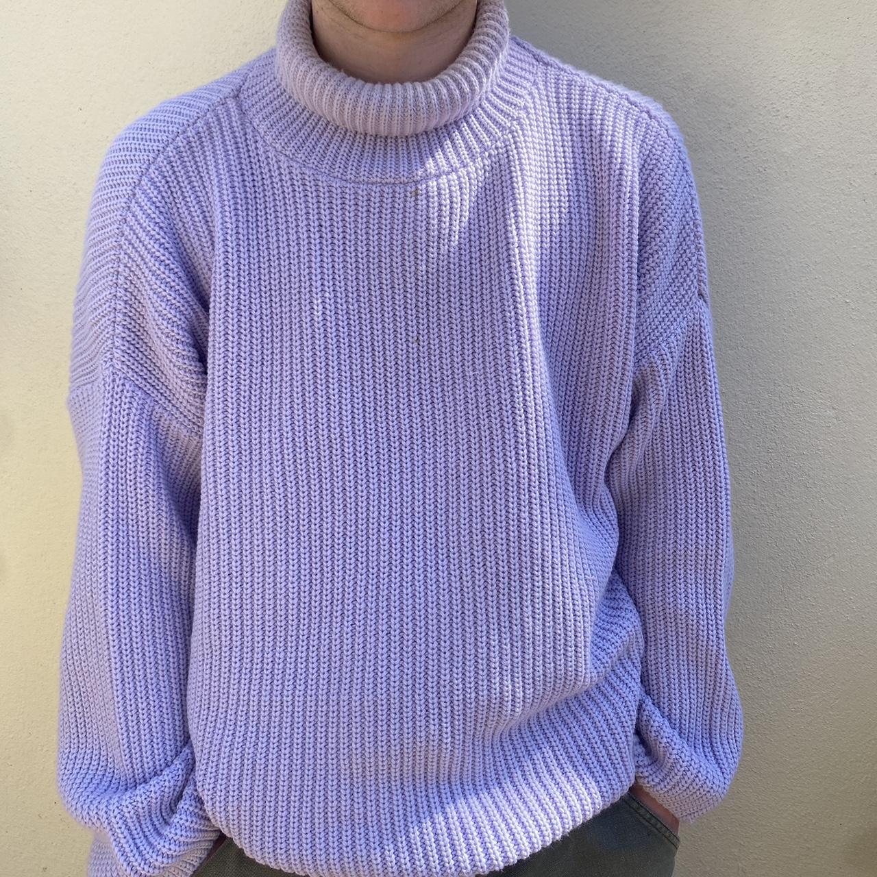Lilac knit turtle neck ASOS size medium Good... - Depop