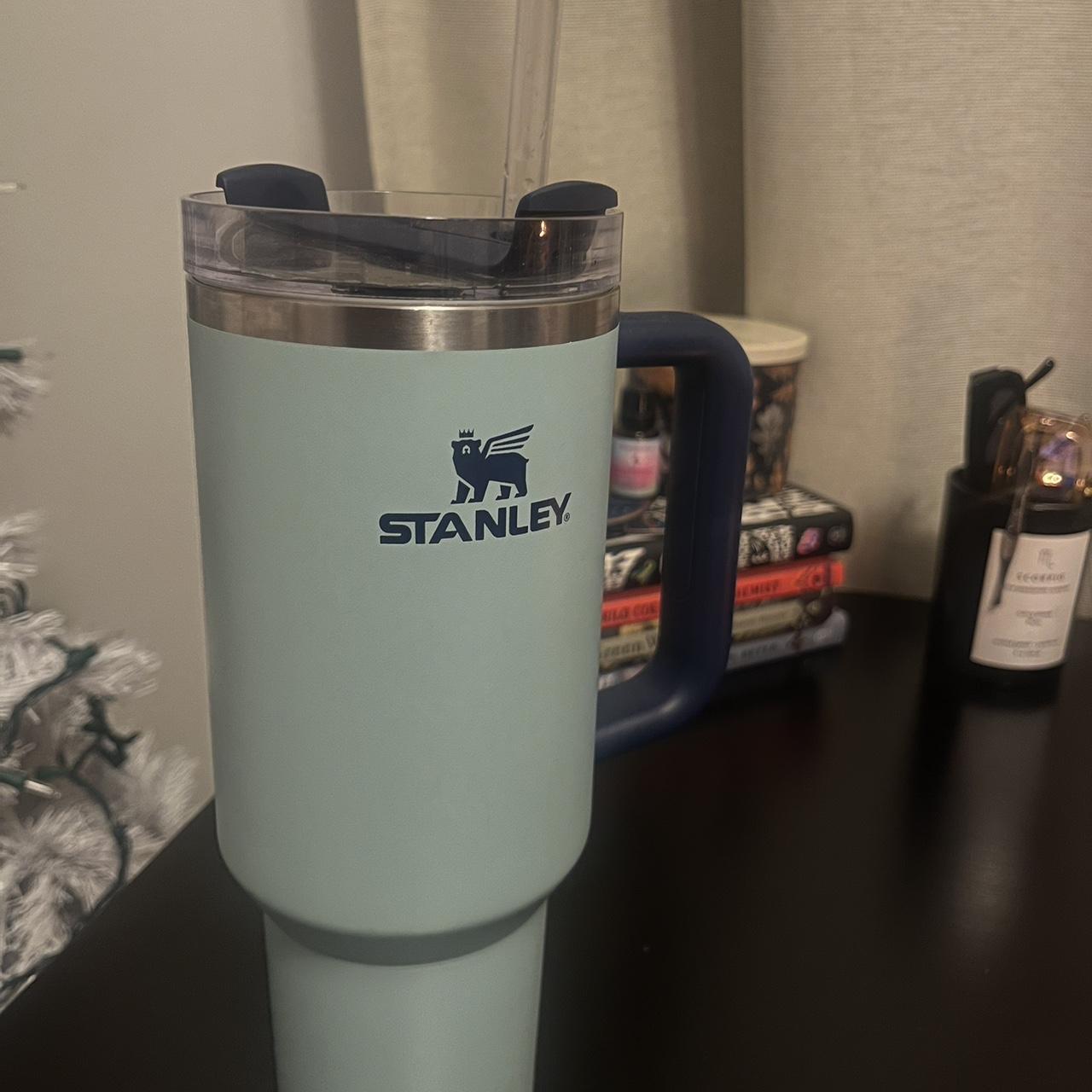 Blue Stanley 32 oz travel mug with straw... - Depop