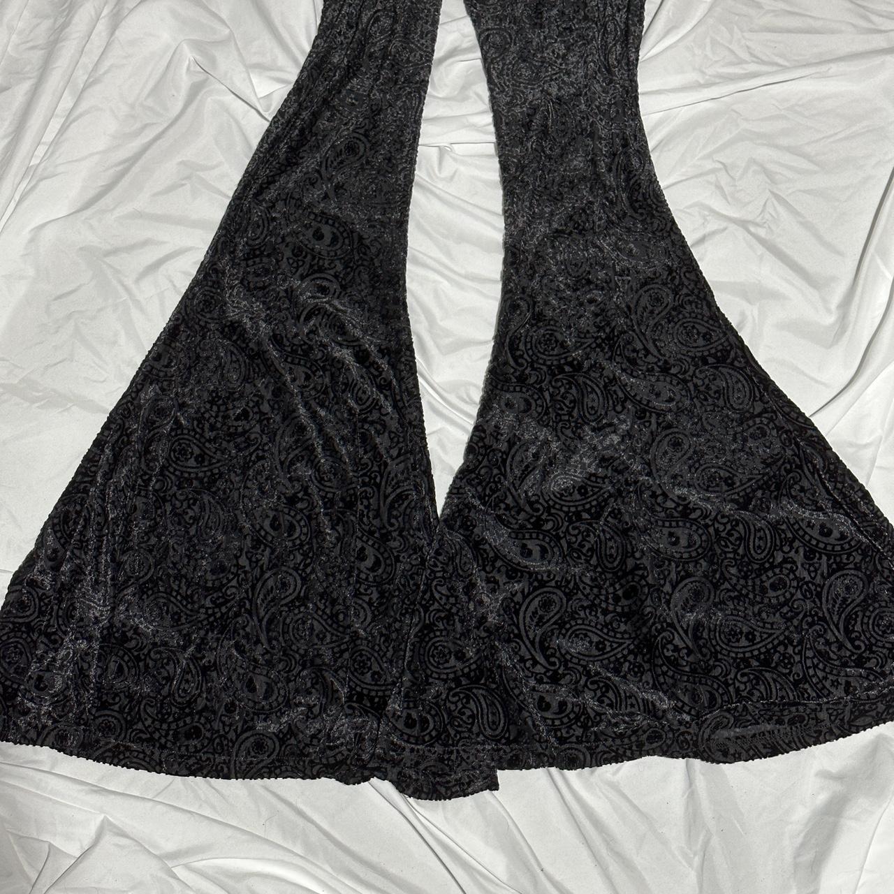 Killstar High Waisted Flare Lace Pants Length from... - Depop