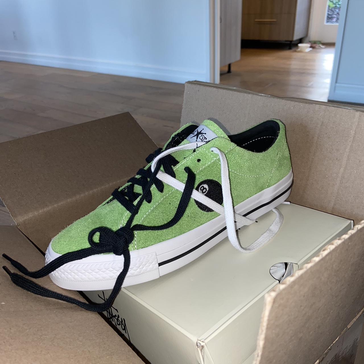 Stüssy x converse 8 ball shoes size men’s 8.5 New... - Depop