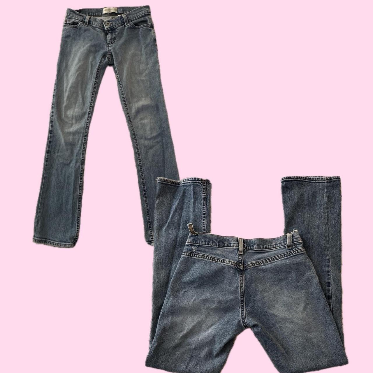 Thrifted: ultra low rise stretch GAP jeans no back... - Depop