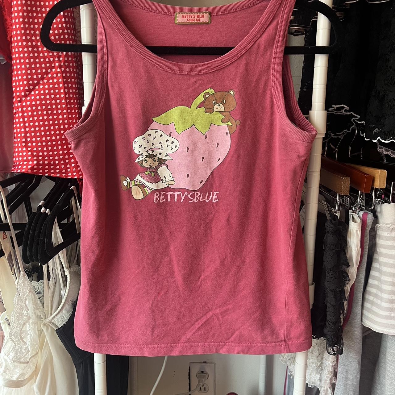 Adorable strawberry shortcake tank top Brand Betty’s... - Depop