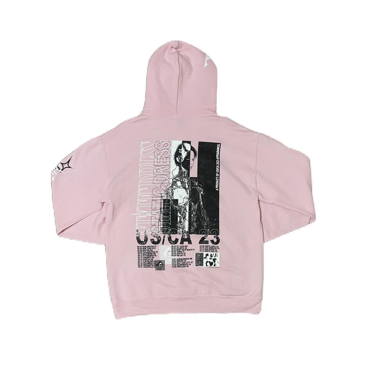 Static Dress 2023 US Tour Hoodie Pink Static Dress... - Depop