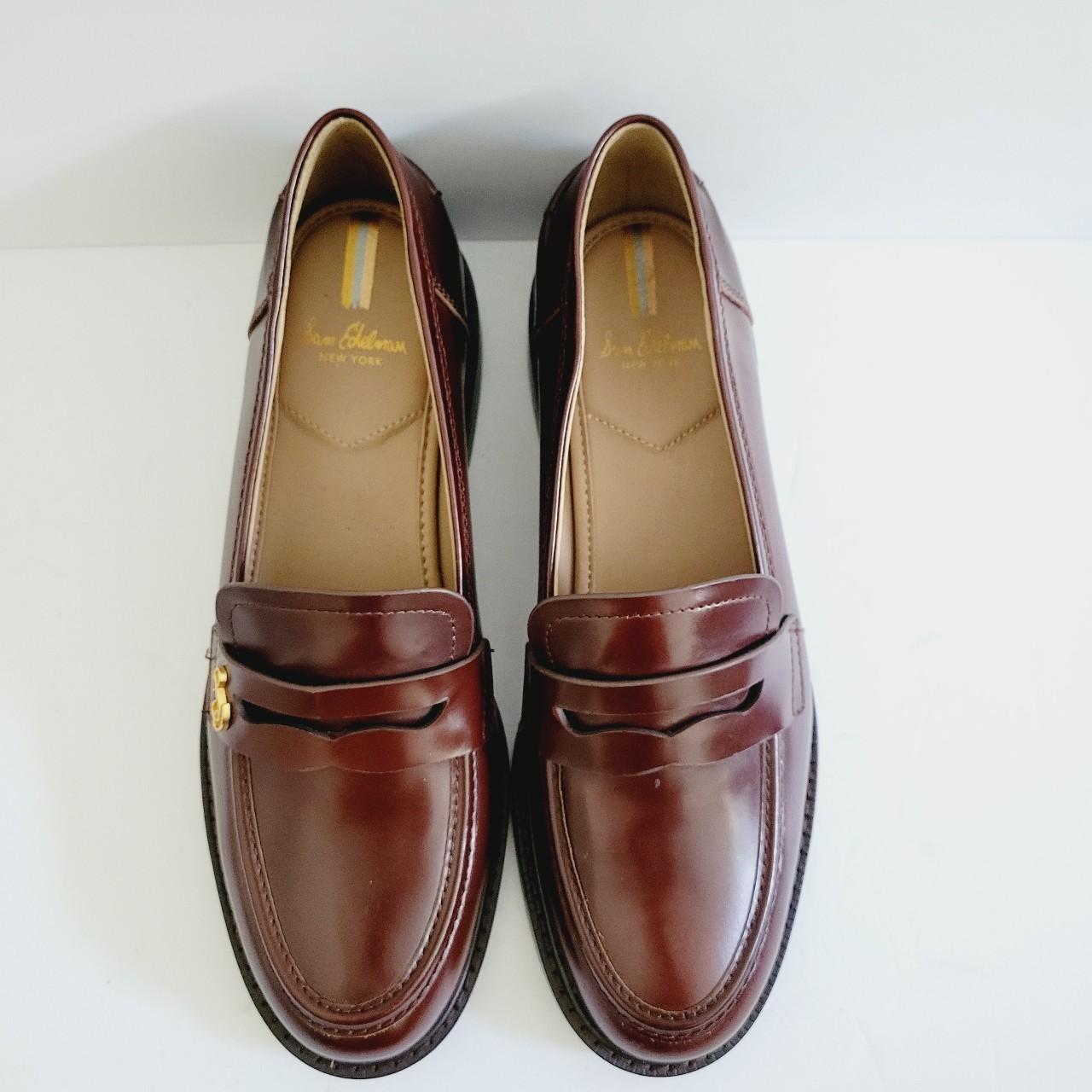 New Sam Edelman Colin Spiced Brandy Leather Loafers... - Depop