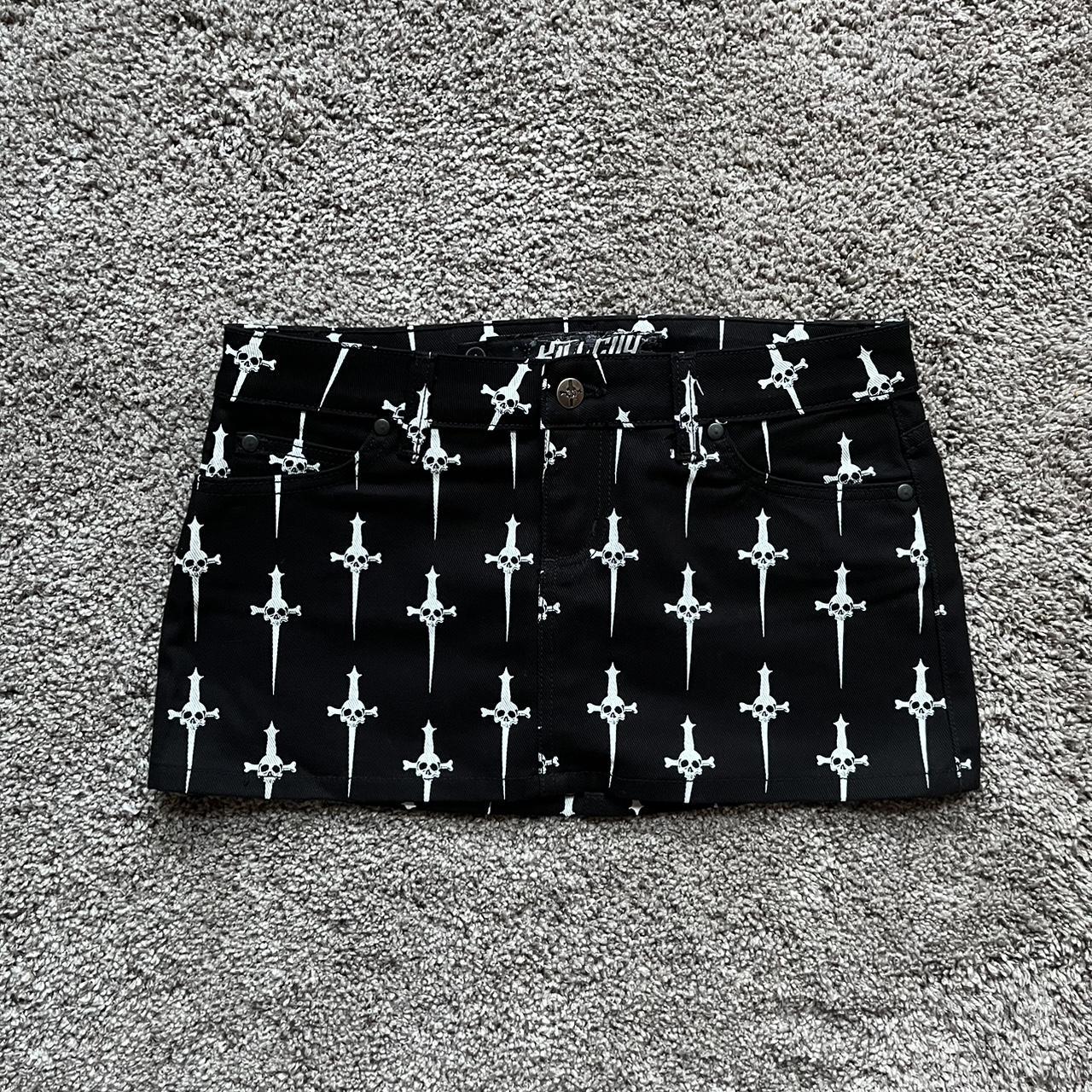 Vintage Lip Service Dagger Mini Skirt, Size... - Depop