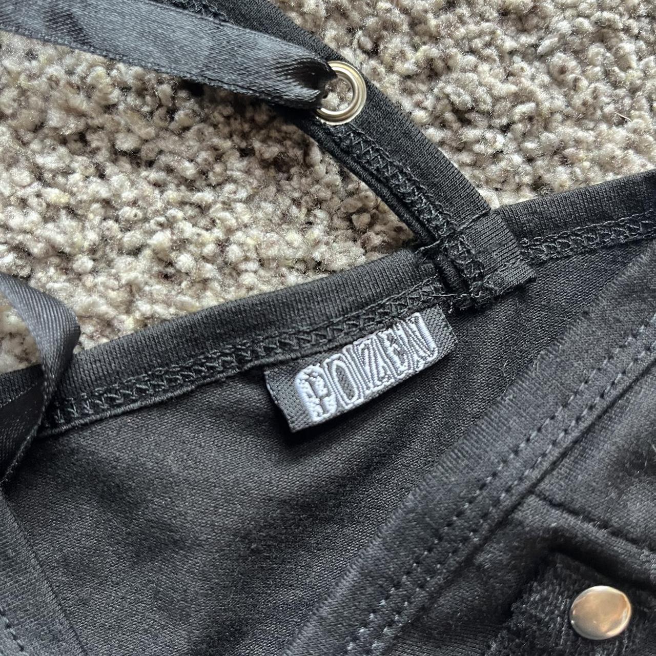 Vintage gothic halterneck bondage top by „Poizen... - Depop