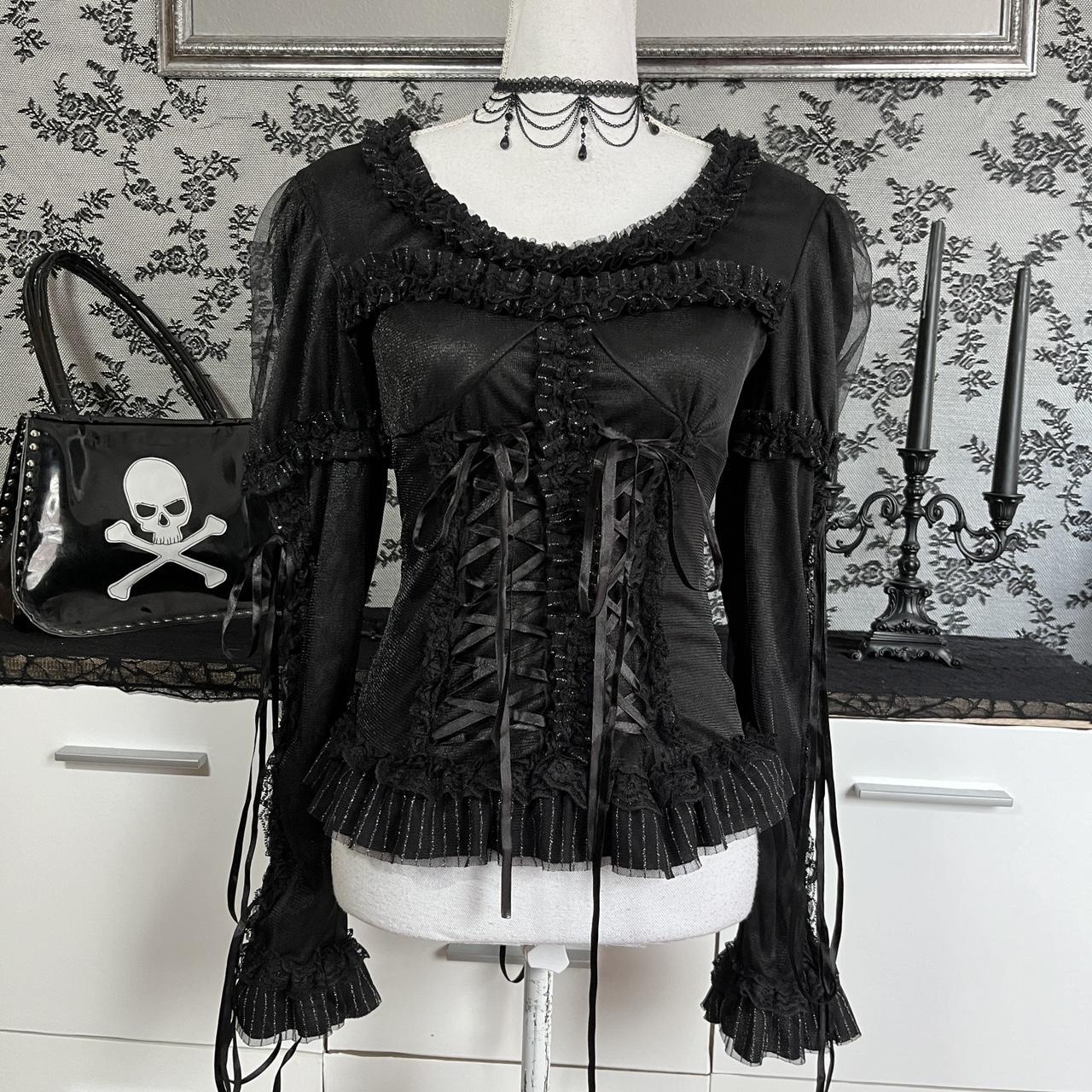 Gothic blouse by Poizen Industries Labeled a size... - Depop