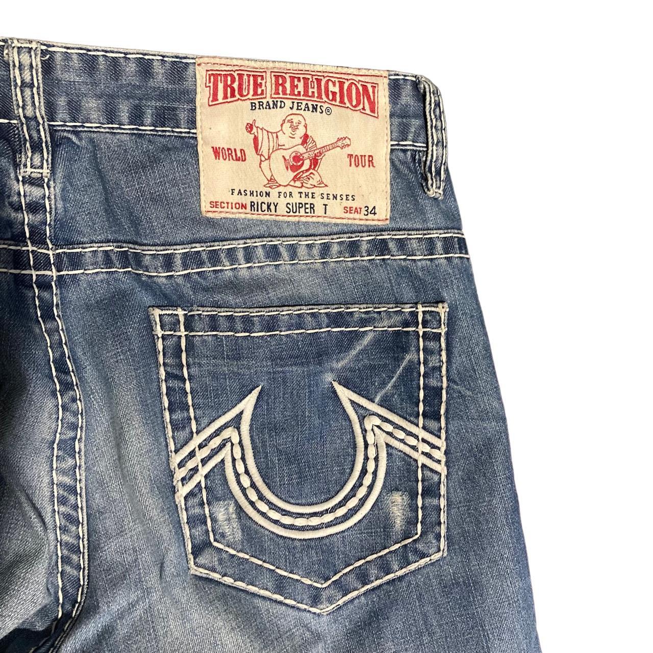 Perfect condition authentic True Religion Y2K richly... - Depop