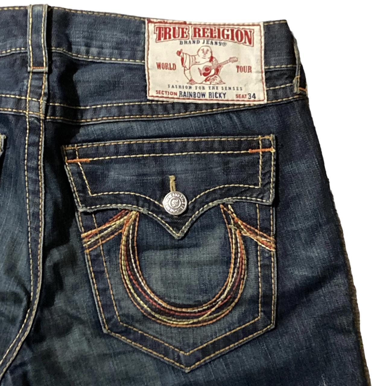 True Religion vintage embroidered graphic jeans - A... - Depop