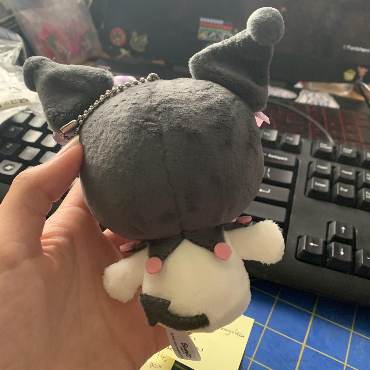 Kuromi plush keychain super cute and like new... - Depop
