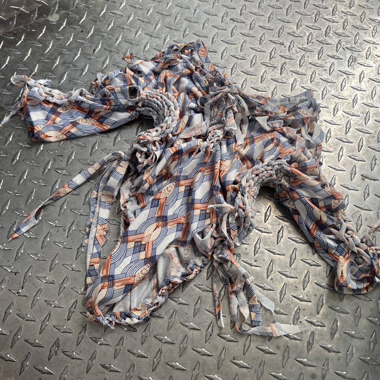 Slit weave one piece festival playsuit with tassels!... - Depop