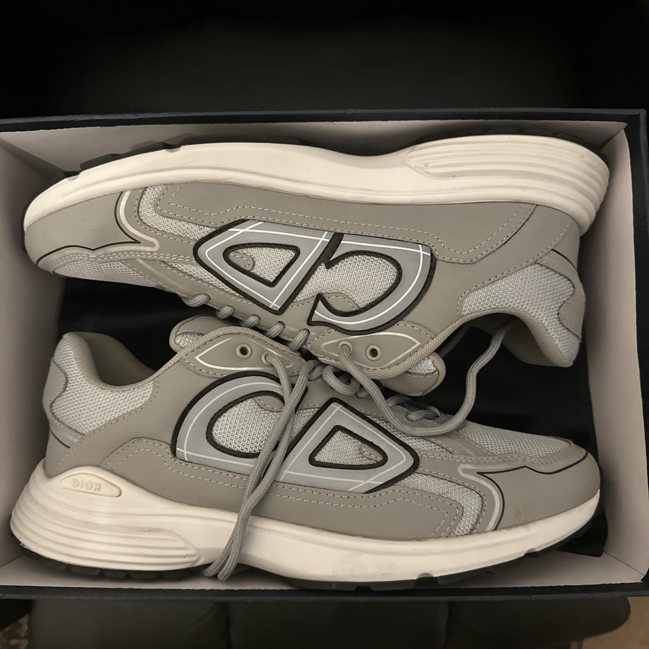 Dior b30 like new with box grey size 10. Bought... - Depop