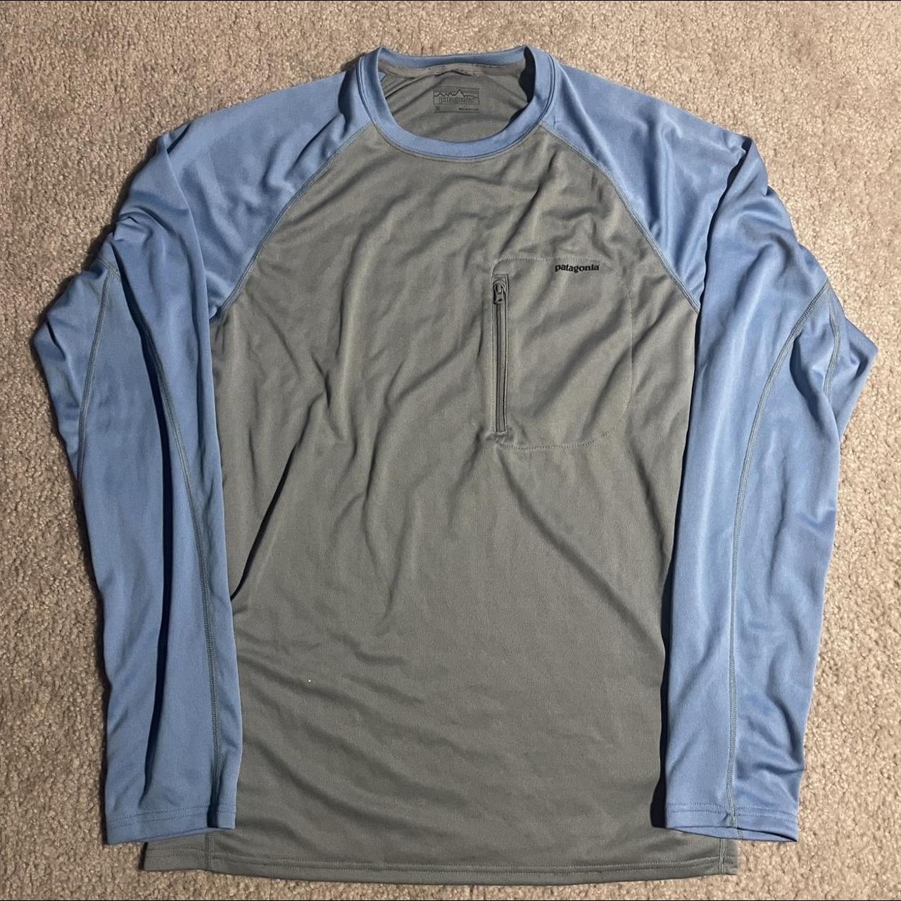 Mens Patagonia Long Sleeve Shirt with Zip Pocket... - Depop