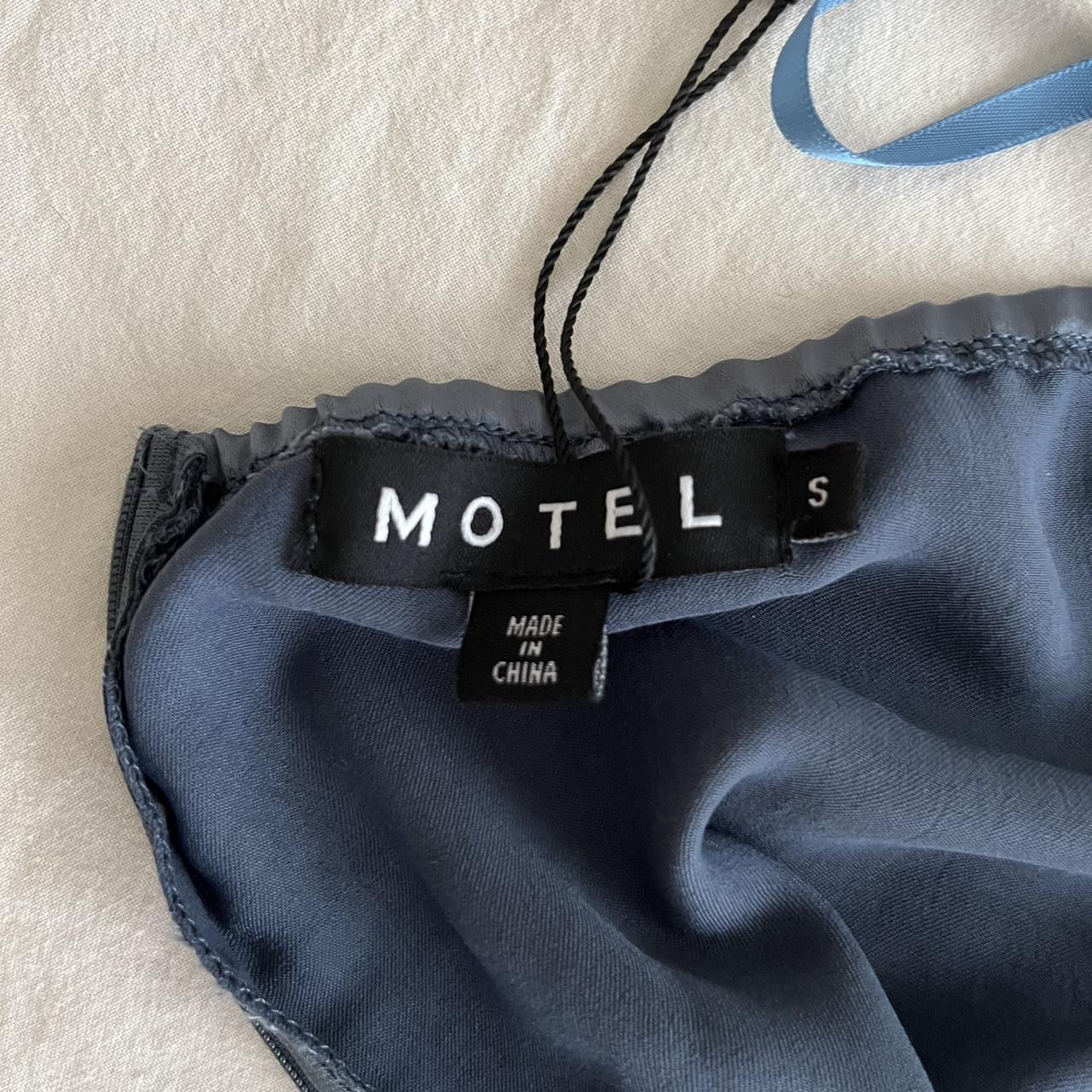 Motel Rocks Plunge Halter Neck Satin Slip Dress in... - Depop