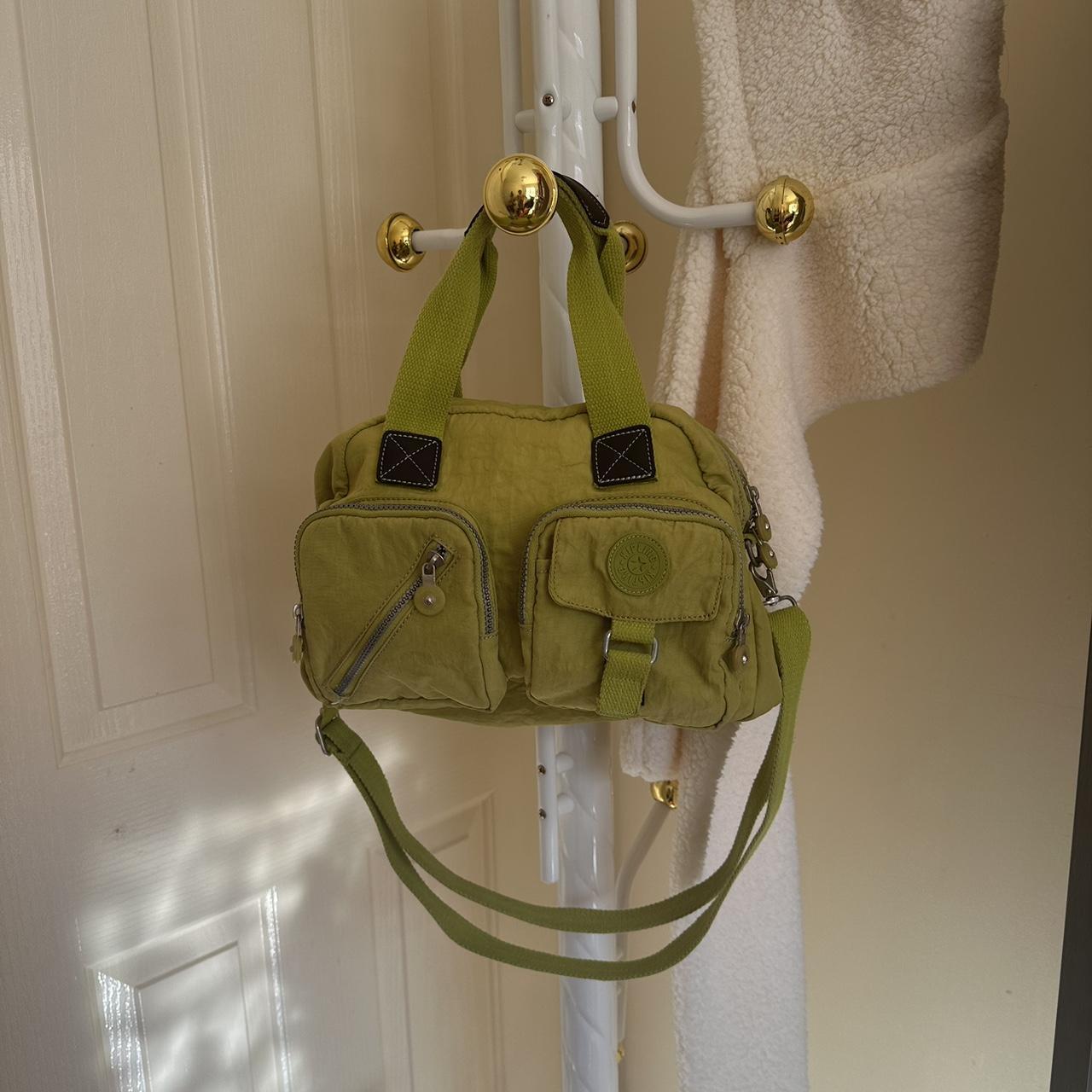 Kipling Khaki Green Crossbody Bag Selling in good... - Depop