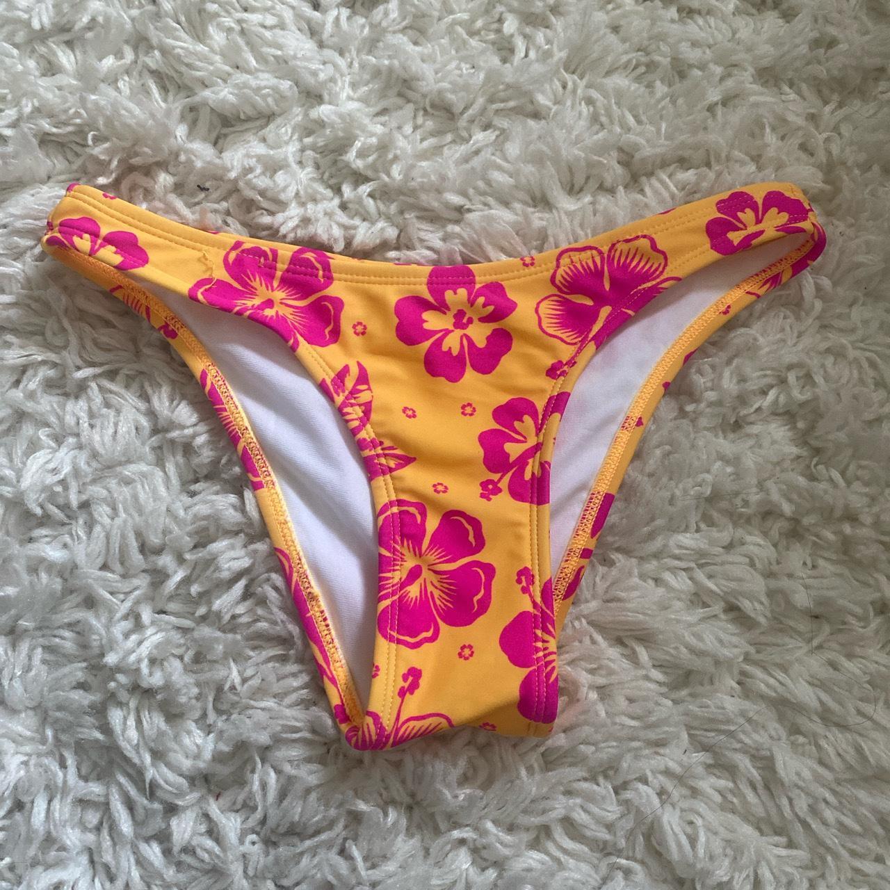 Frankies Bikinis Women's Orange and Pink Bikinis-and-tankini-sets | Depop