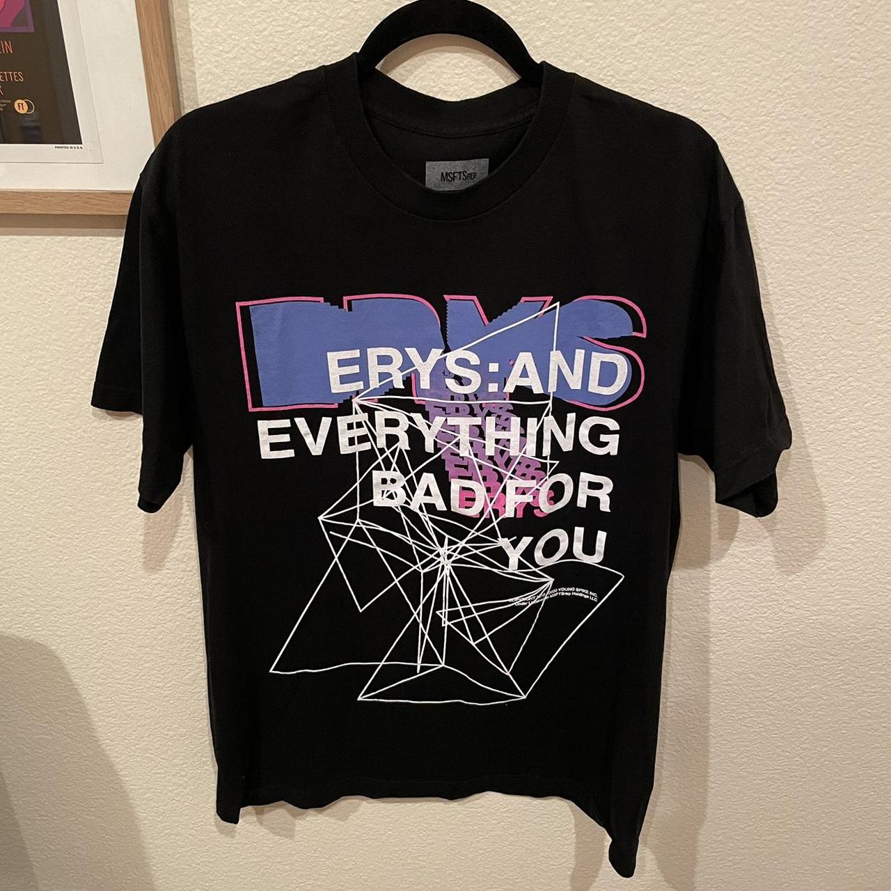 MSFTSrep Men's Black and Pink T-shirt | Depop