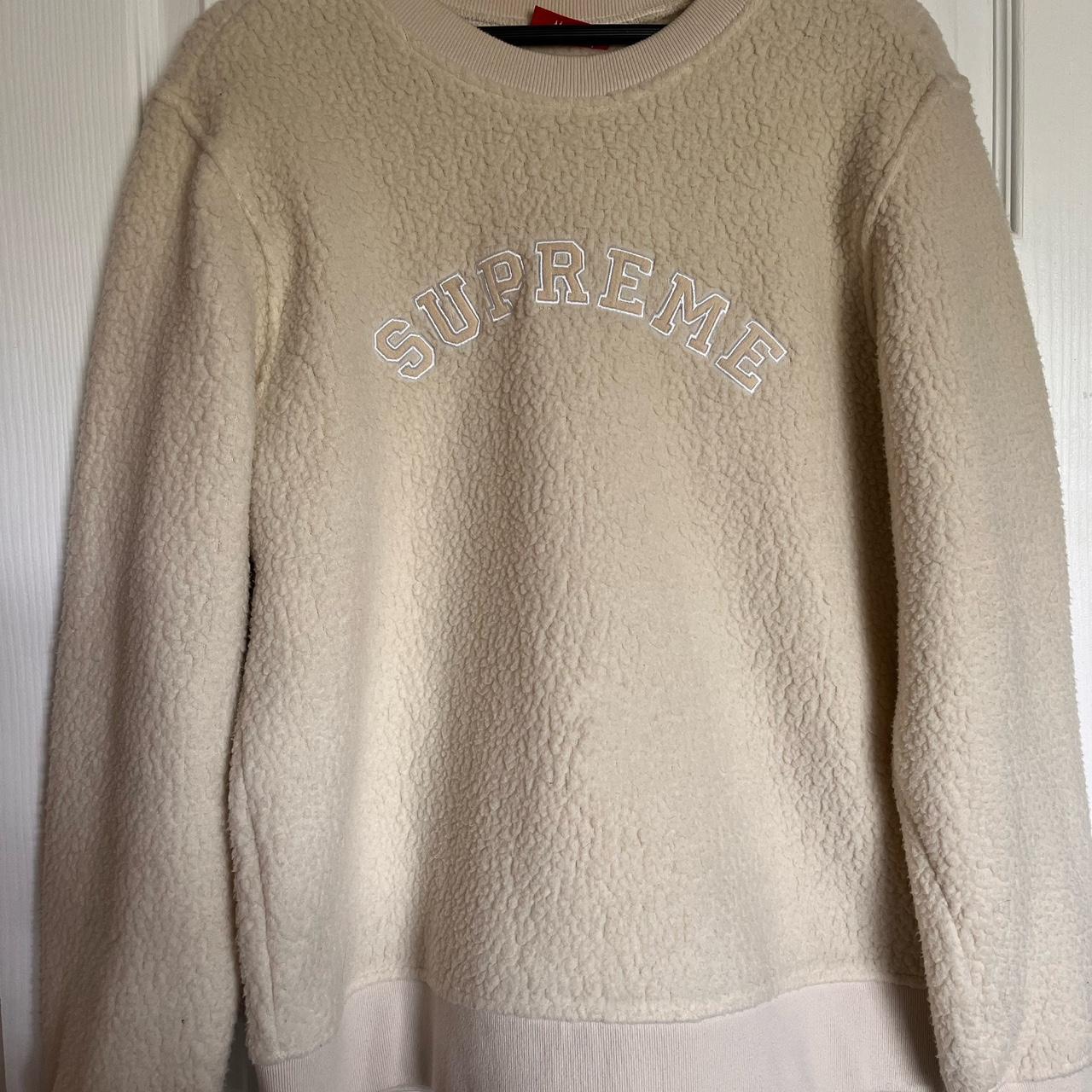 Supreme Cream Sherpa. Brand new. Polartec medium.... - Depop