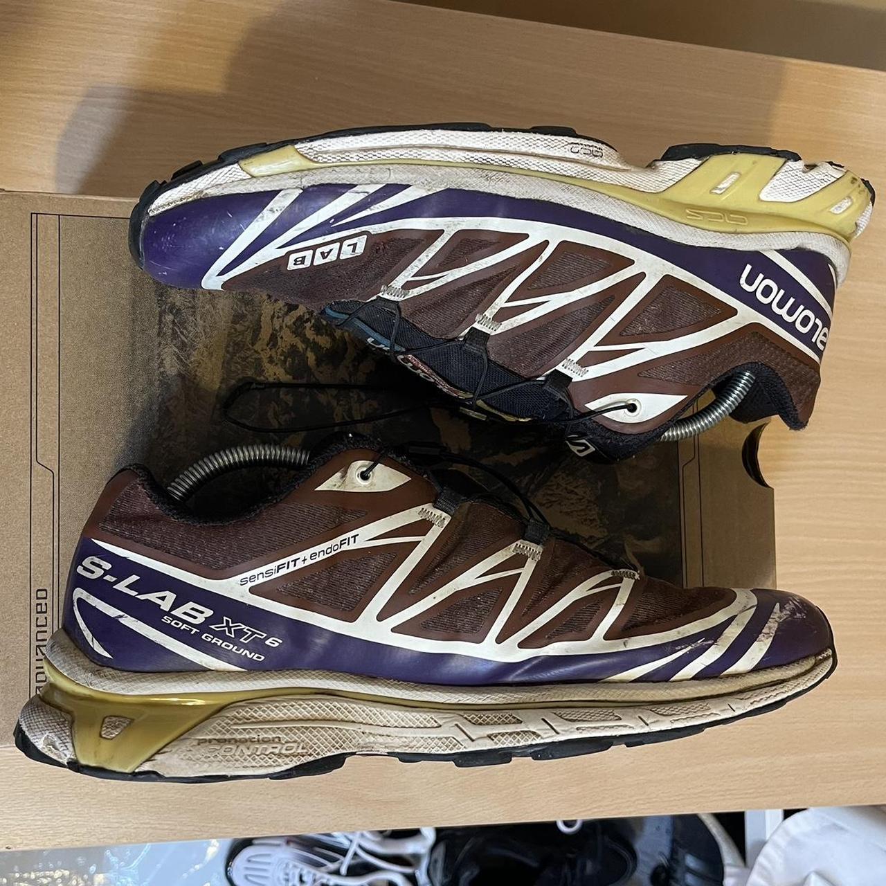 Salomon XT-6 Black / Grape / Chocolate Fondant UK 10 - Depop