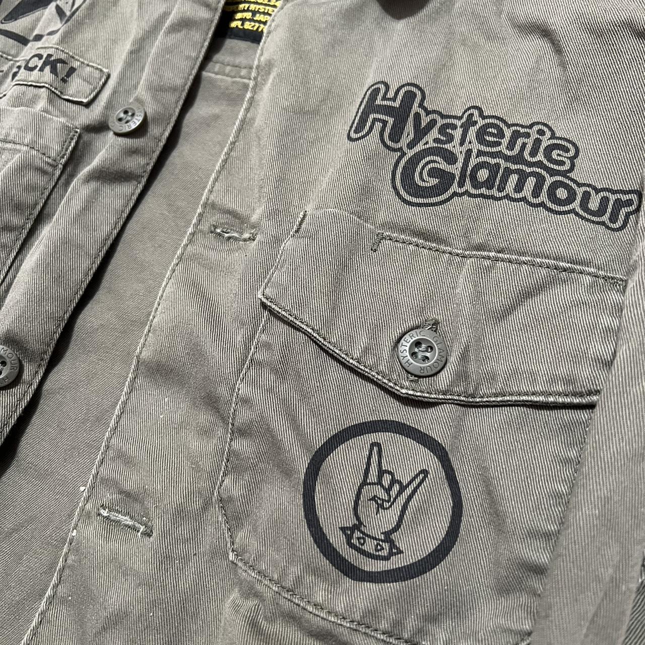 hysteric glamour reworked green button-up 🕷️ bought... - Depop