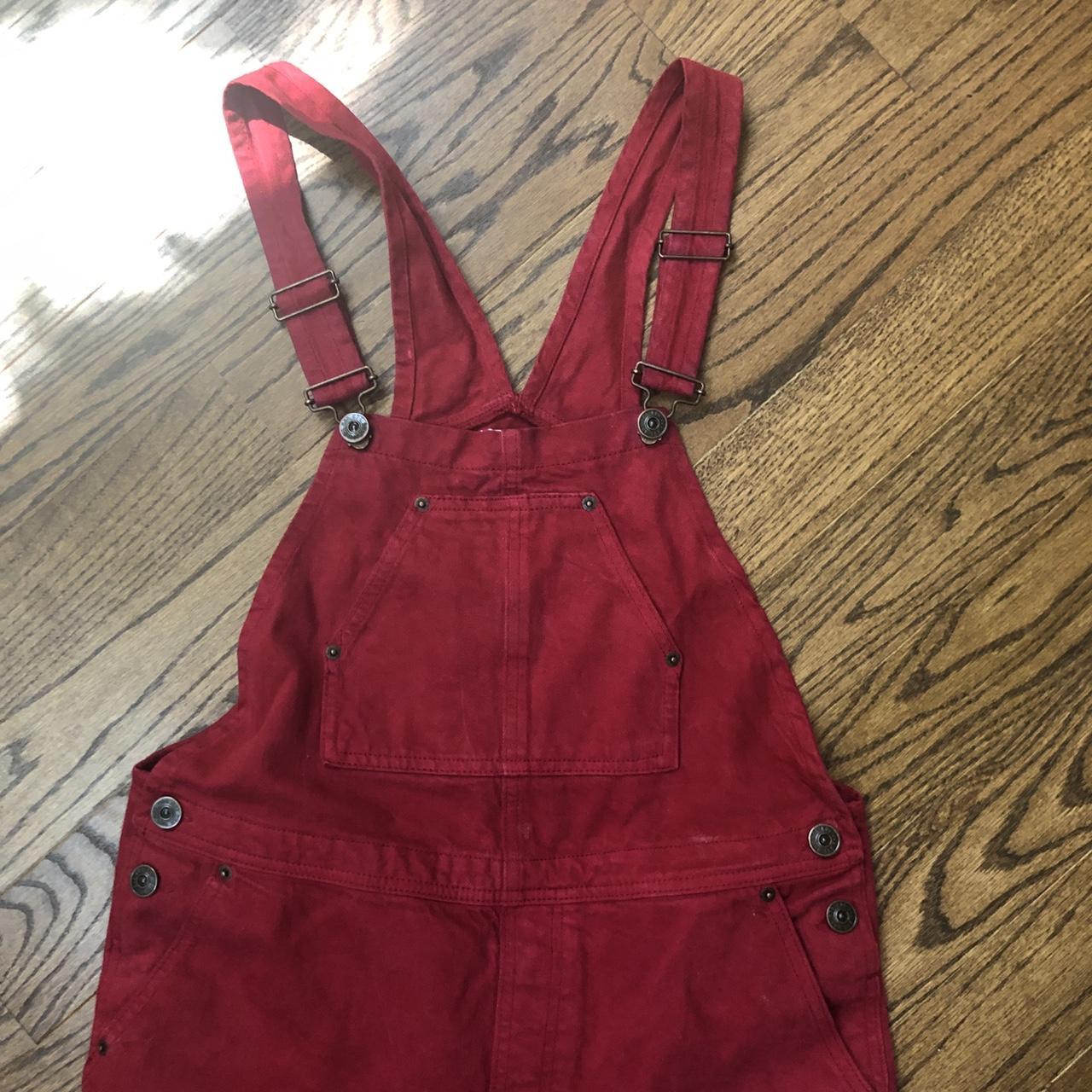 red BDG urban outfitters denim overalls! - size best... - Depop