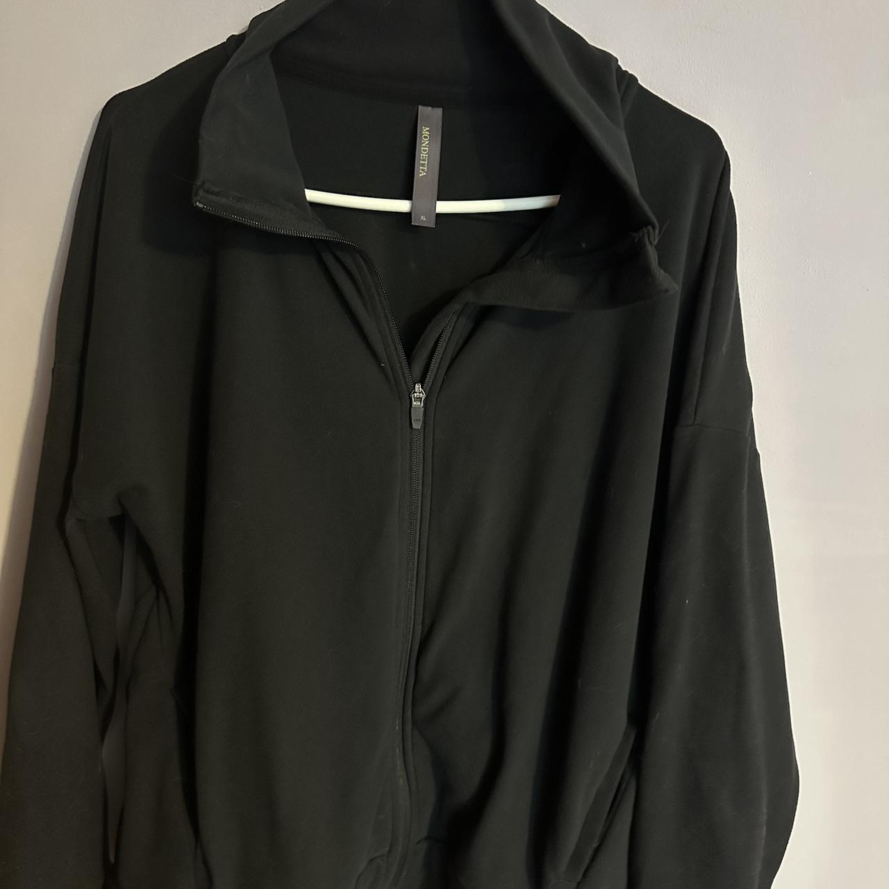 Black zip up jacket #jackets - Depop