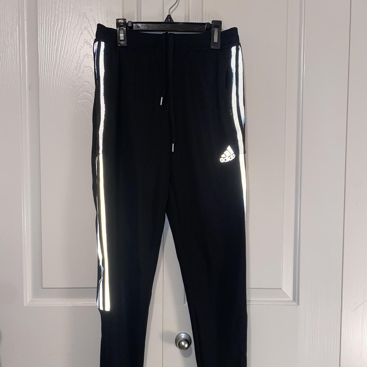 adidas reflective tiro 22 soccer pants men’s size... - Depop