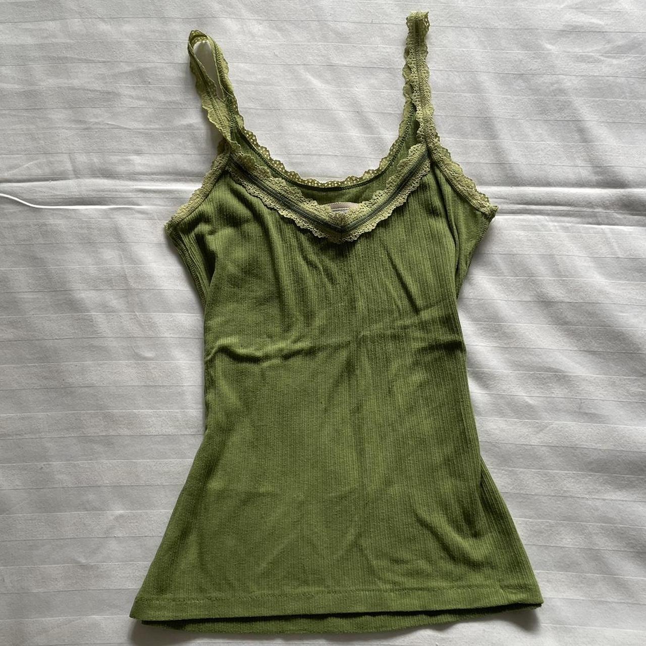ABERCROMBIE AND FITCH SAGE GREEN CAMISOLE TANK... - Depop