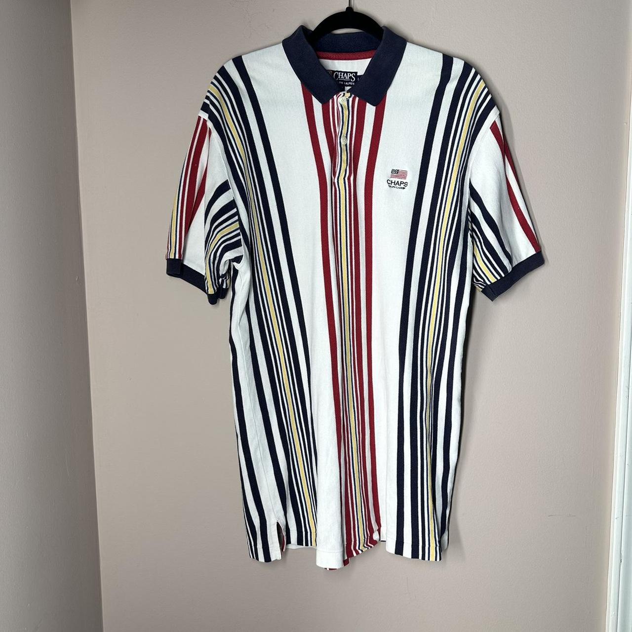 Chaps Ralph Lauren striped polo #collar... - Depop