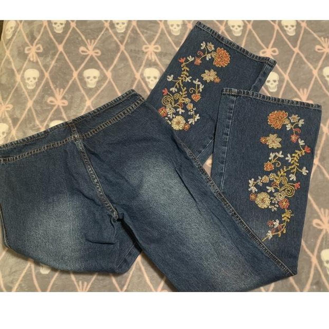 Joe Boxer Women's Navy and Yellow Jeans | Depop