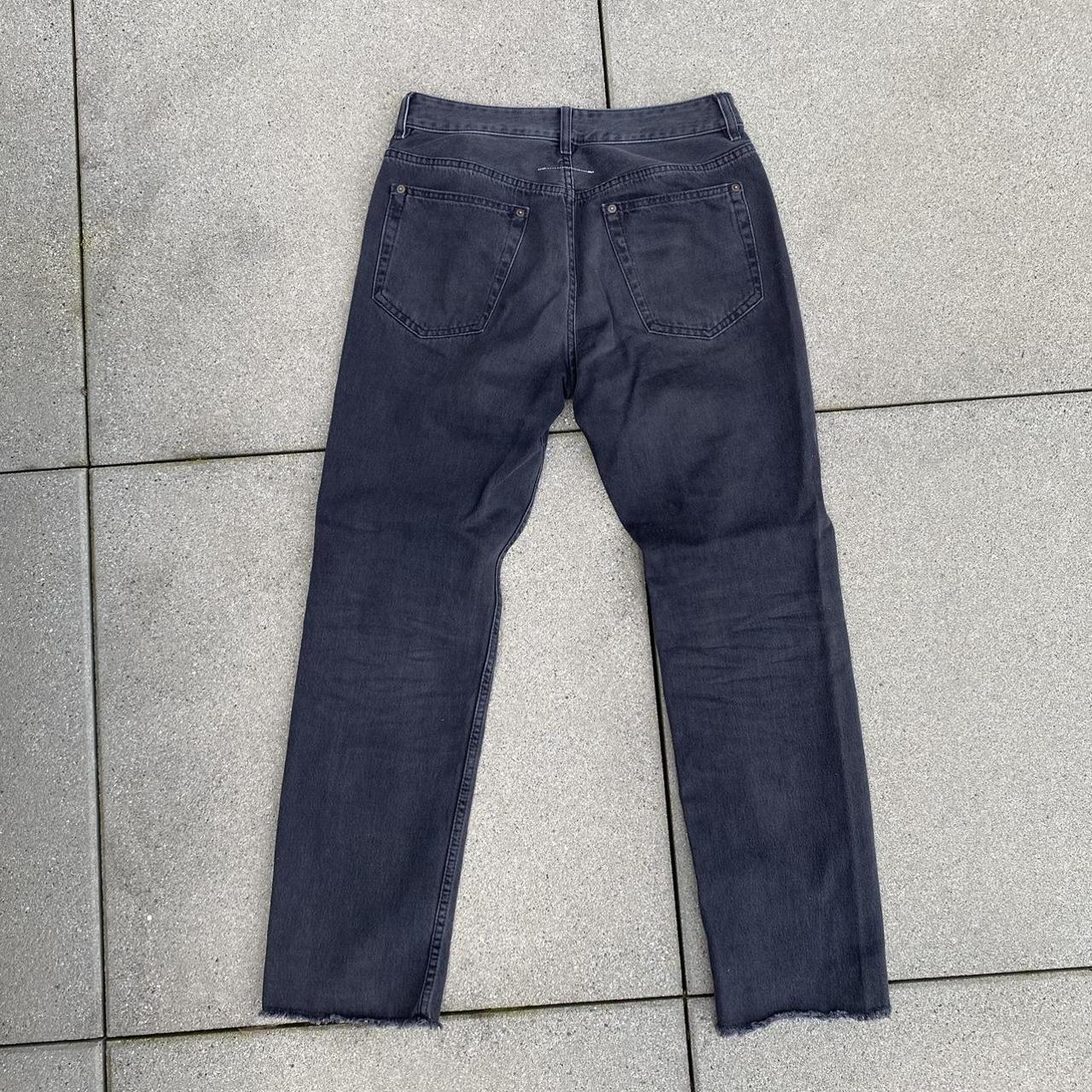 MM6 Maison Margiela Women's Grey and Black Jeans | Depop
