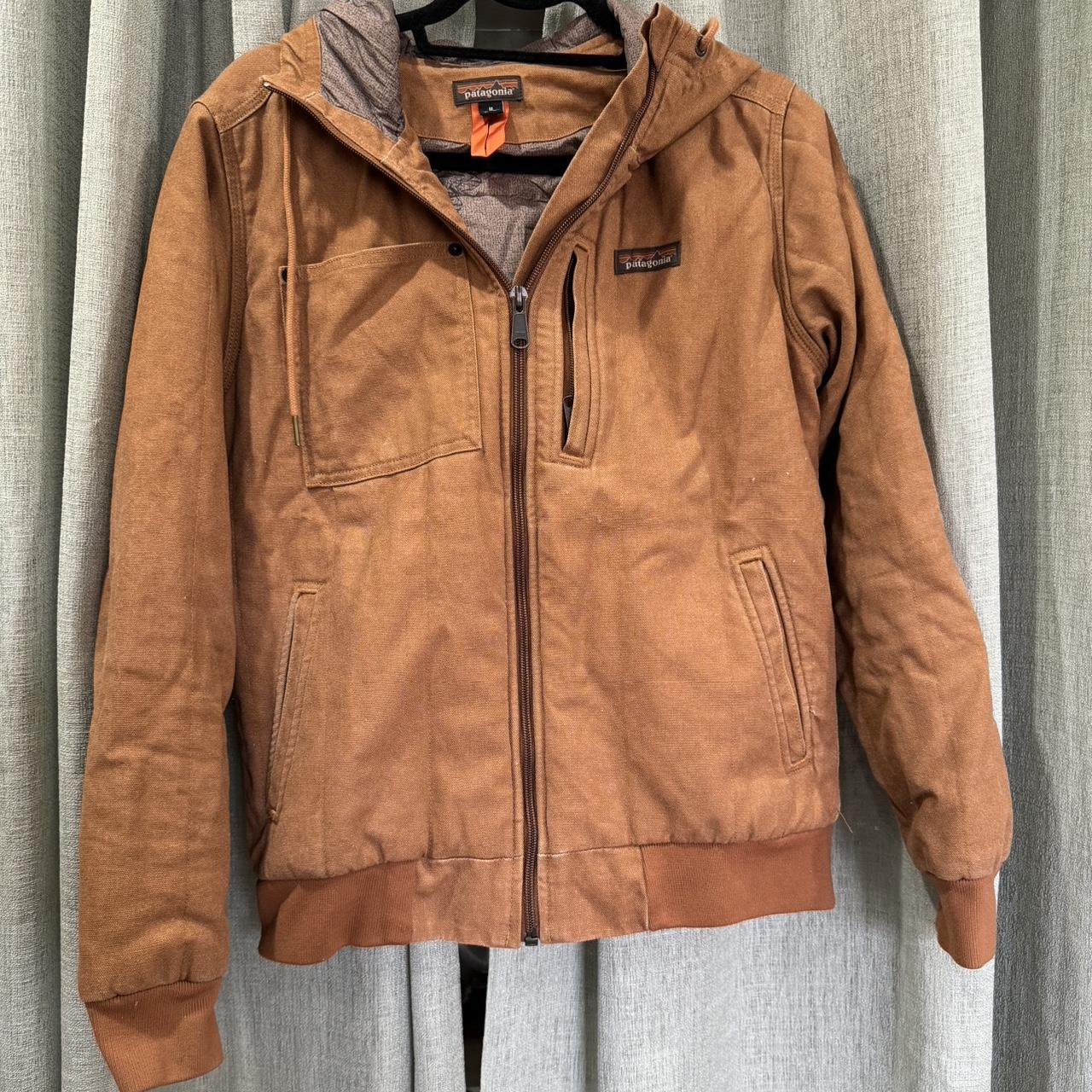Patagonia rust-colored jacket, lightly worn Super... - Depop