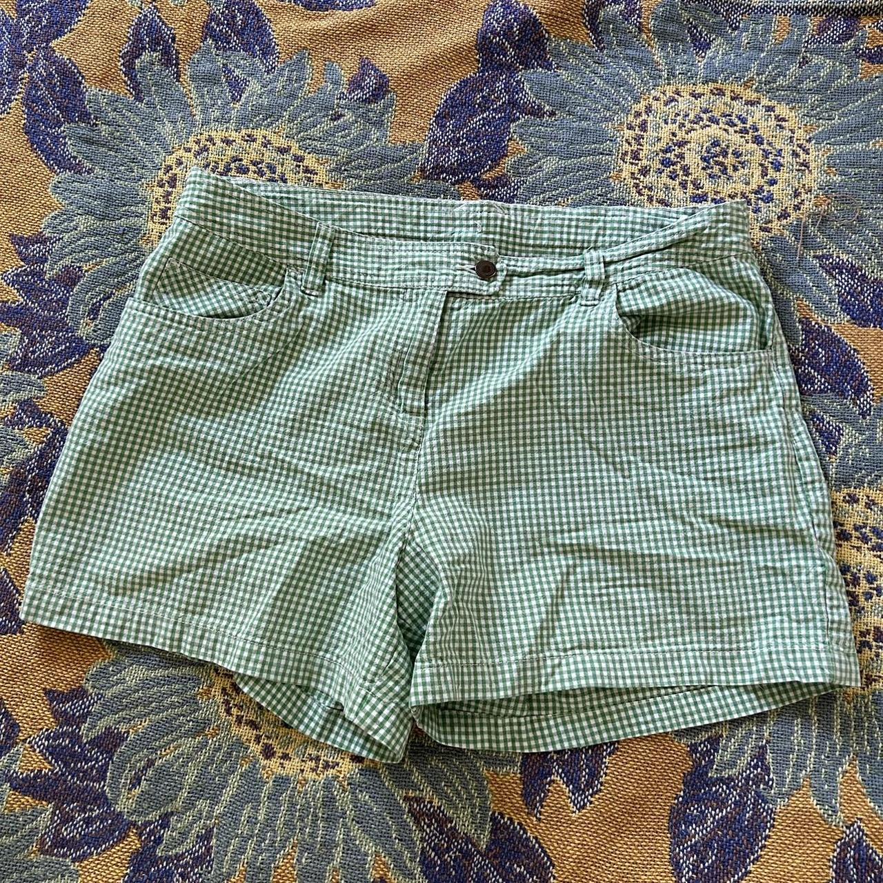 green gingham shorts 🌿🌿🌿 super perfect for the boxer... - Depop