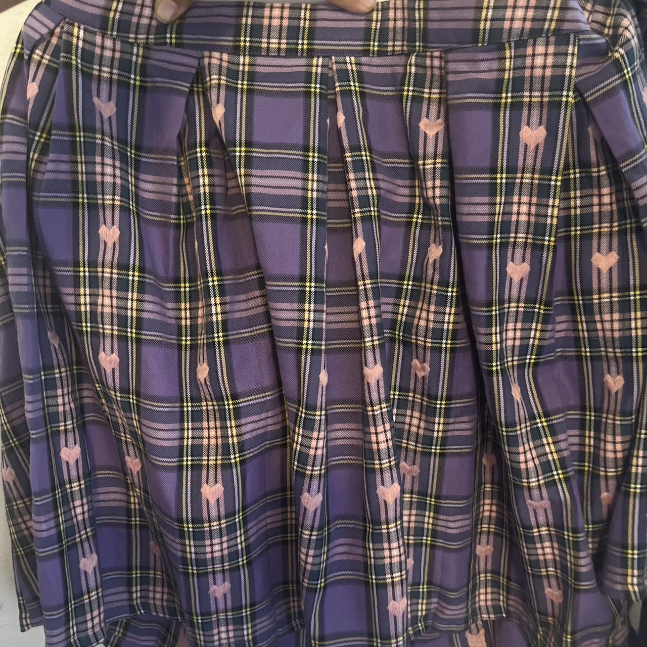 Hot Topic purple and pink plaid mini skirt #goth... | Depop
