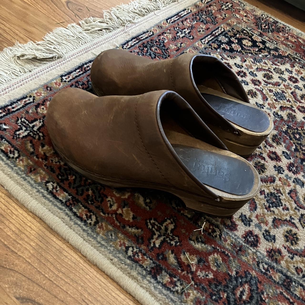 Incredibly cute Danish wooden clogs Perfectly worn... - Depop