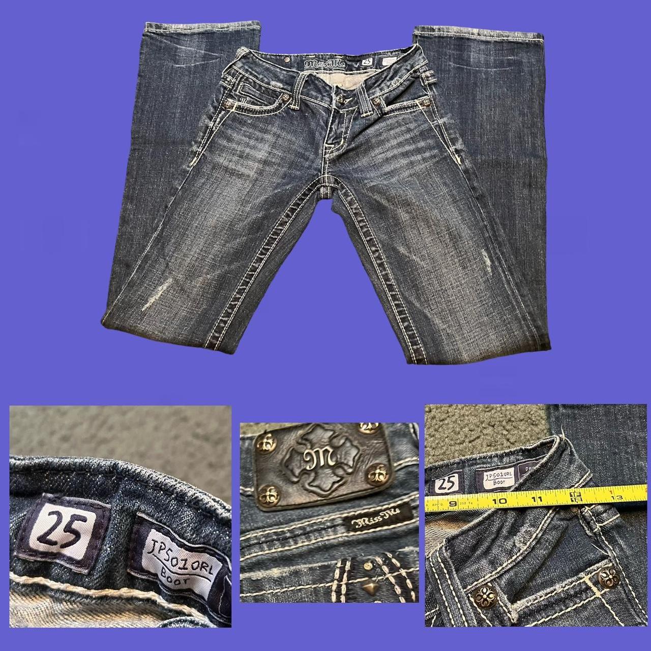 y2k bedazzled jewel gem jeans from miss me labeled... - Depop