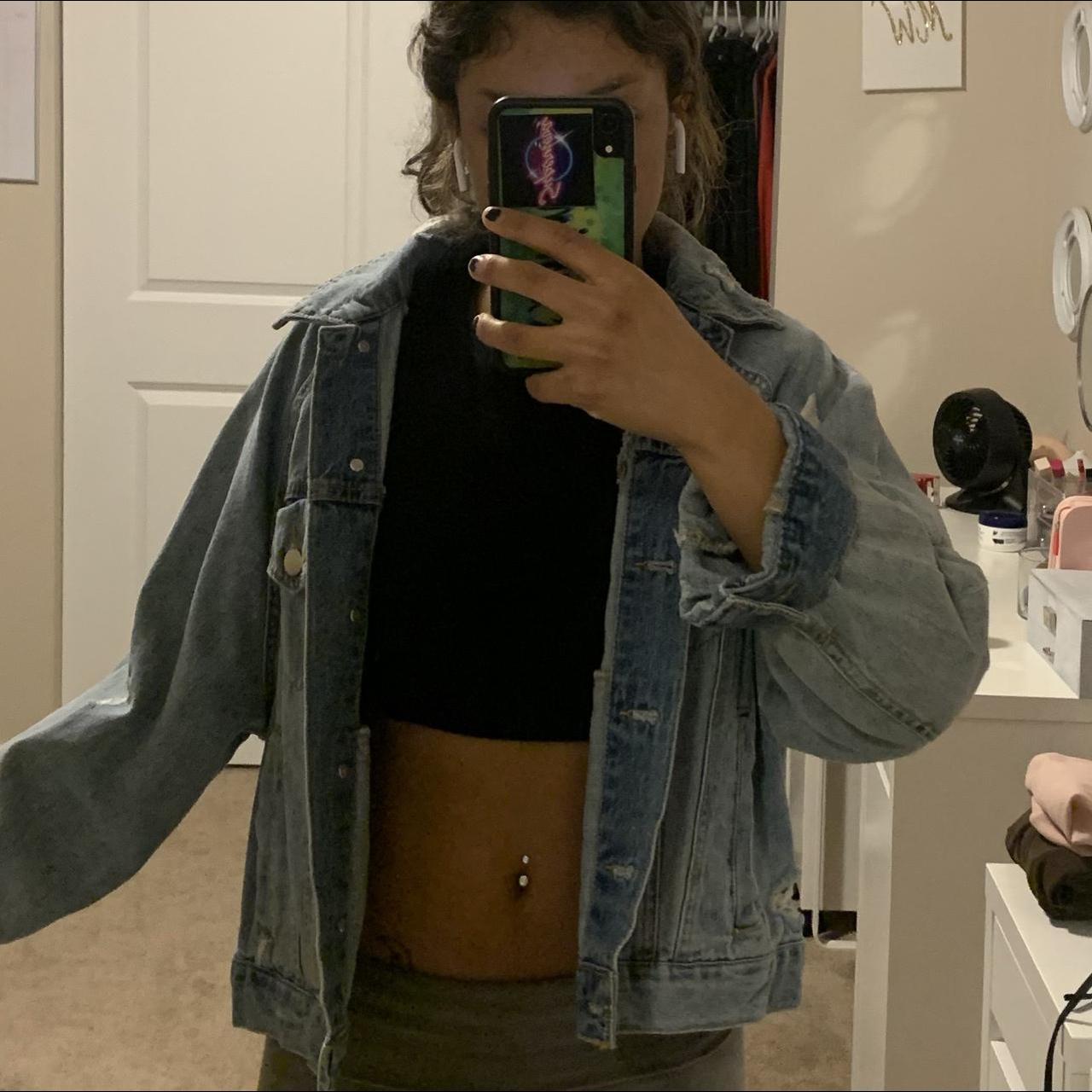 BP Distressed Denim Jacket -Never Worn -super... - Depop