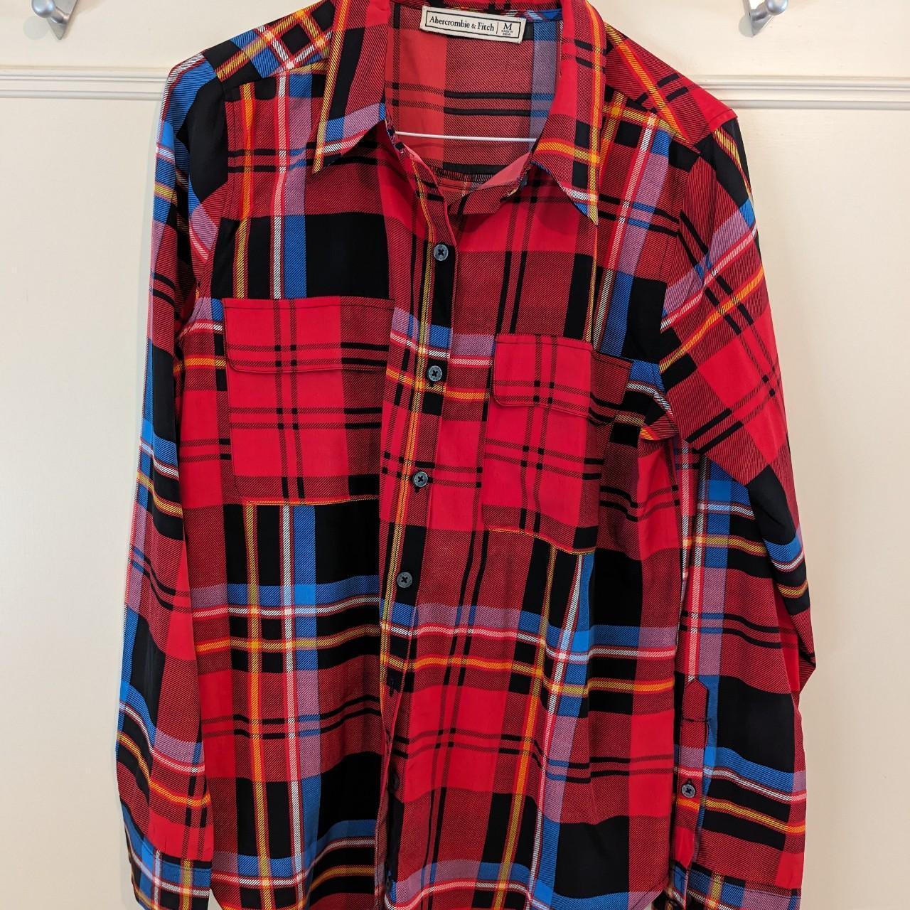 Abercrombie and Fitch red lumberjack style shirt. - Depop
