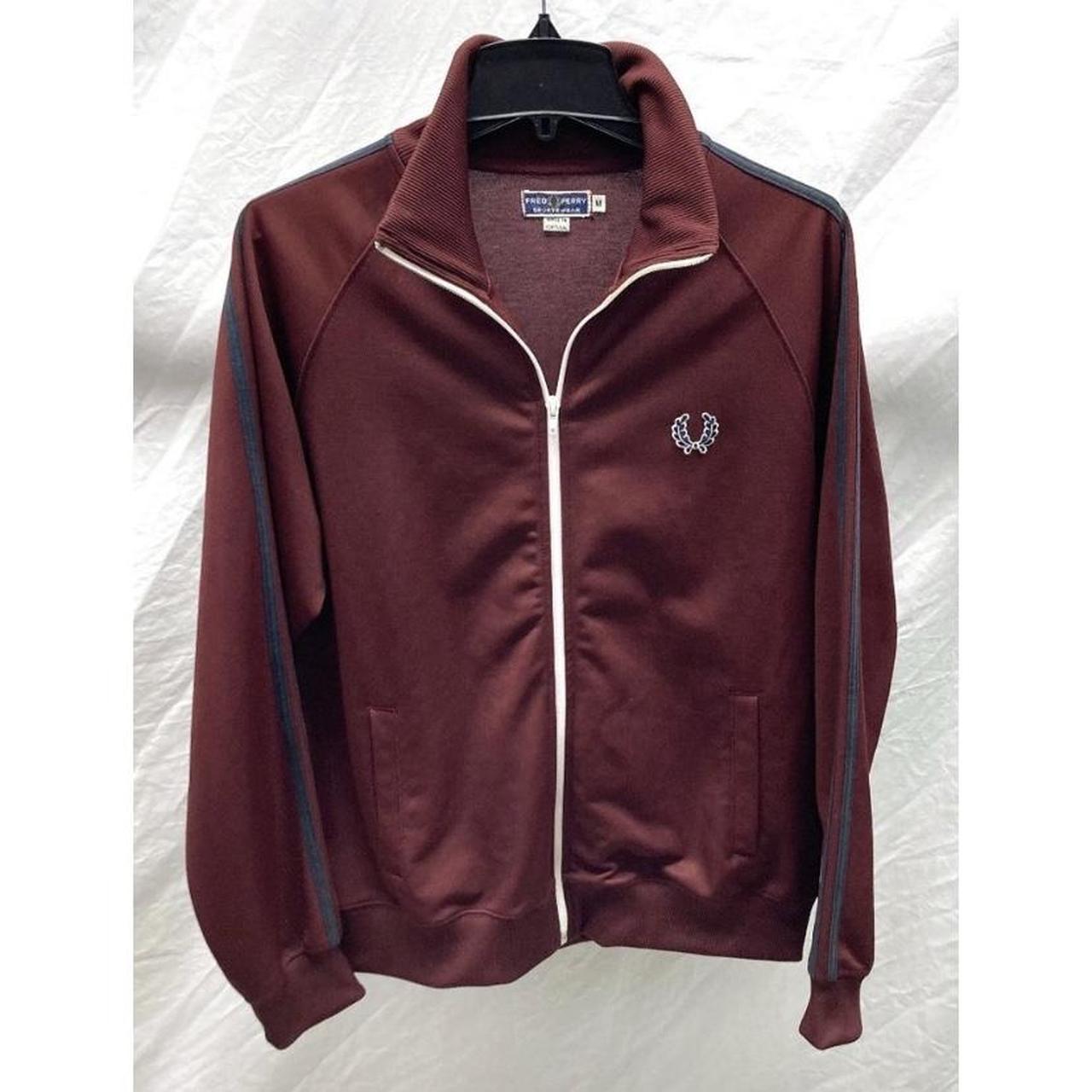 Fred Perry Made in Portugal Maroon/Navy Blue... - Depop