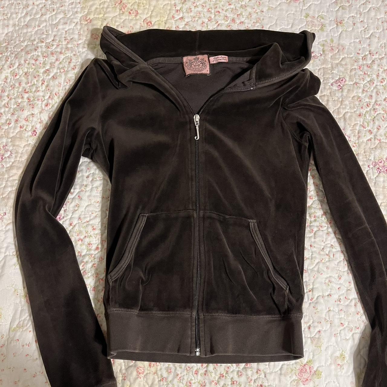 Brown juicy couture jacket Size: P/XS Back is plain - Depop