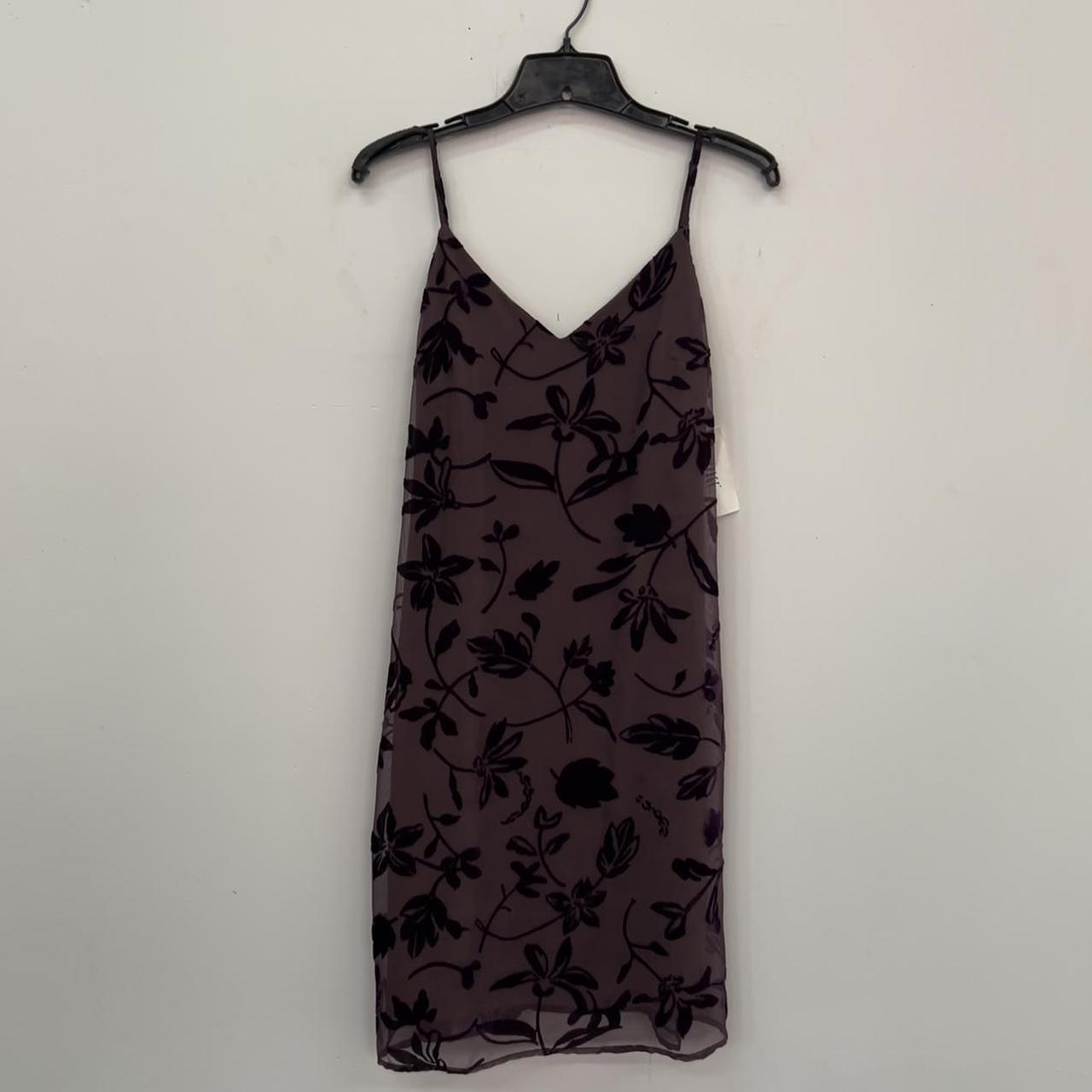 Size 7 burnout velvet slip dress by Rampage Clothing... - Depop