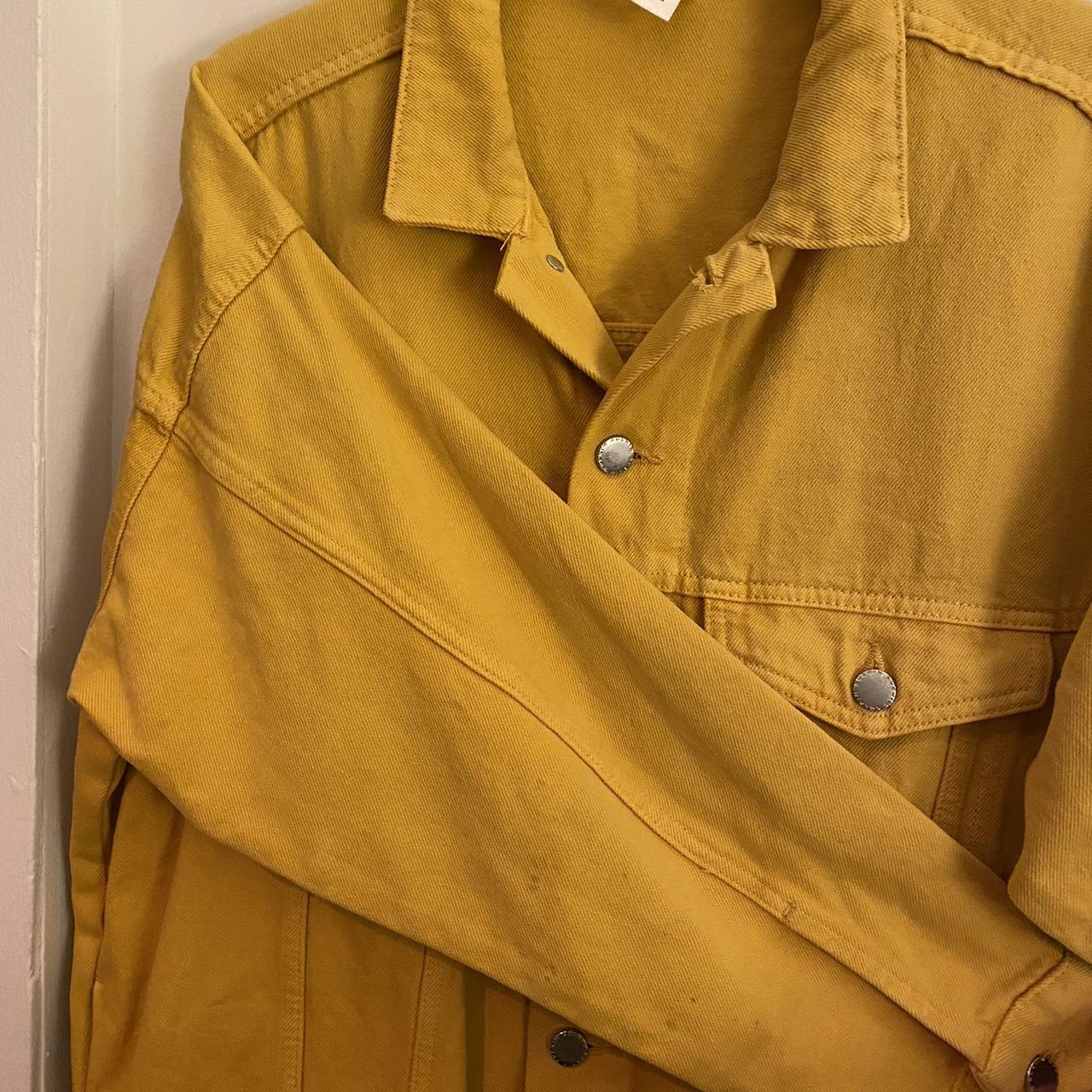 Awesome bright yellow denim jacket. Pre-loved but... - Depop
