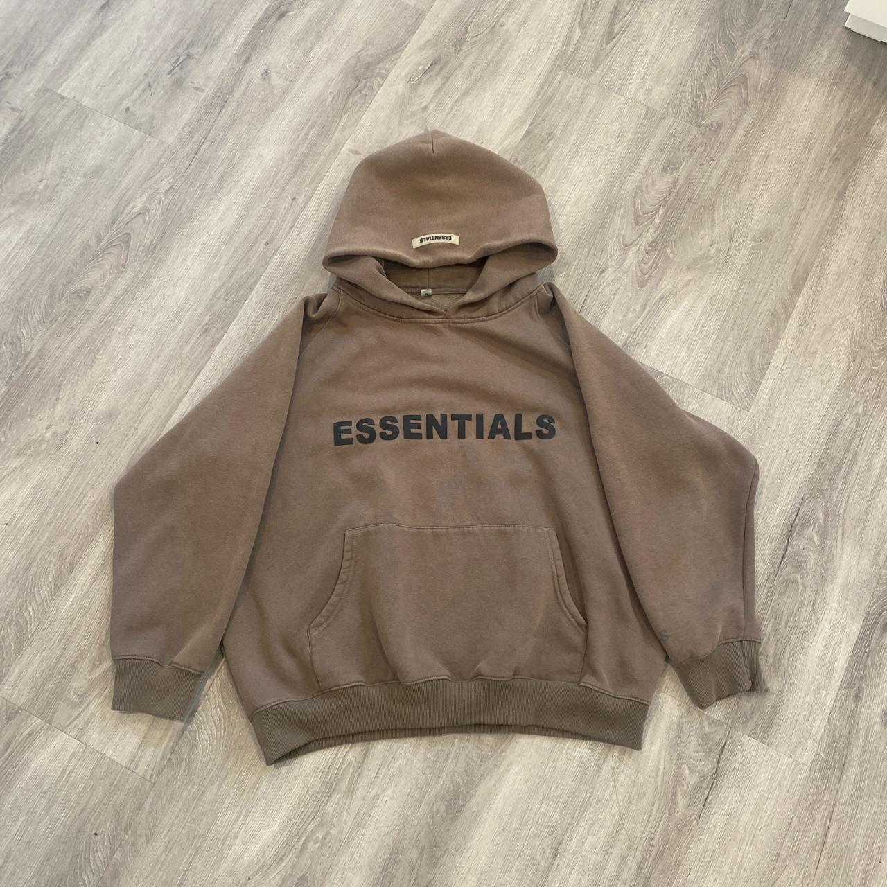 Essentials Men's Brown Hoodie | Depop