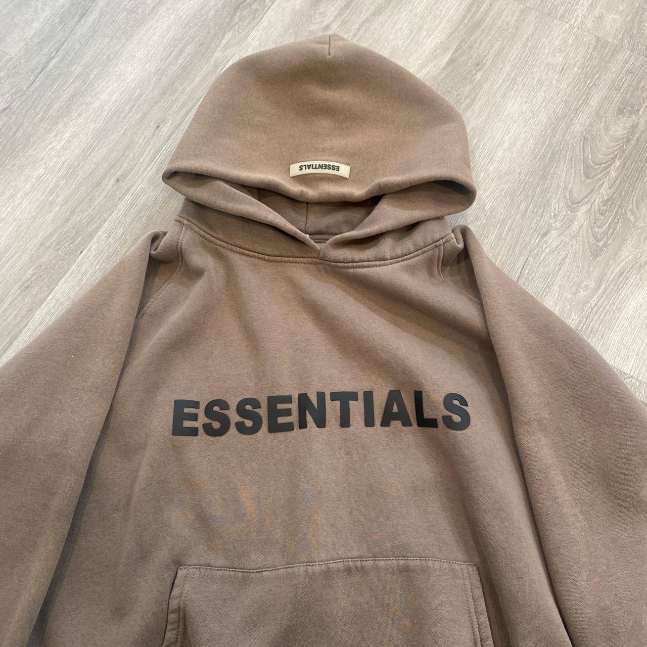 Essentials Men's Brown Hoodie | Depop