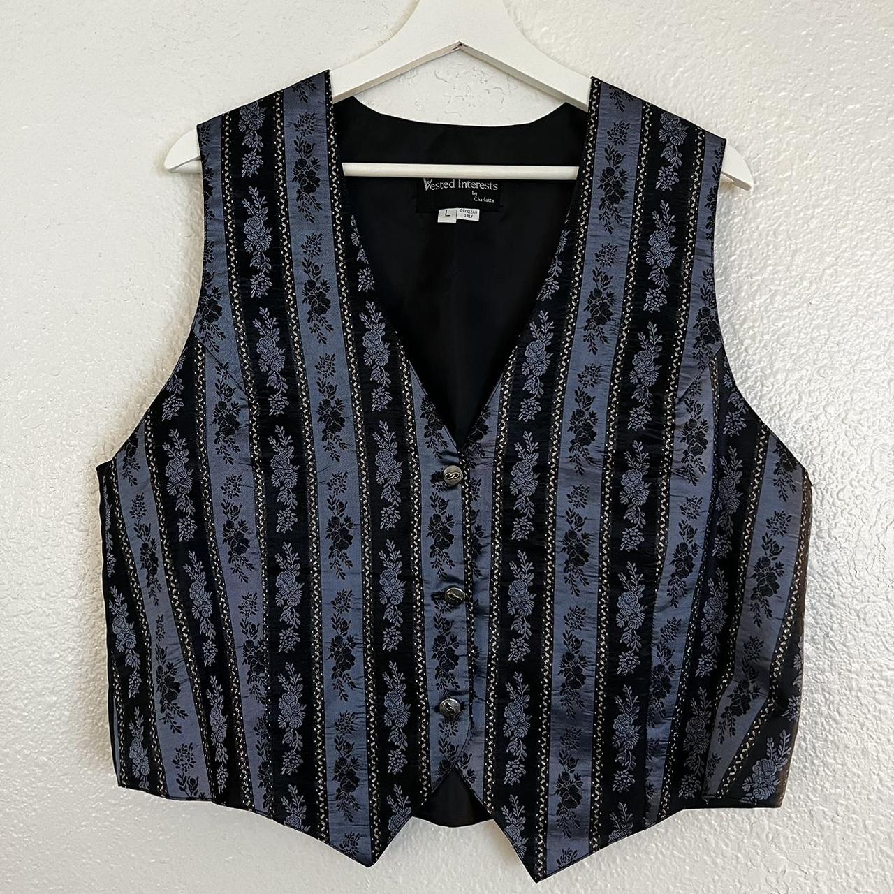 Vested Interests floral patterned vest #vest... - Depop